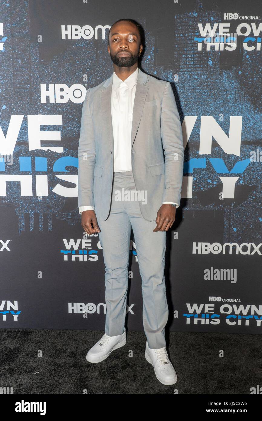 New York, United States. 21st Apr, 2022. Jamie Hector attends the HBO's ...