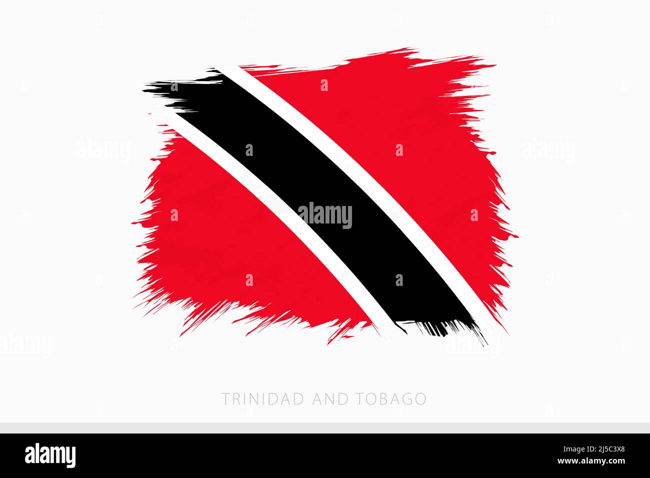 Grunge flag of Trinidad and Tobago, vector abstract grunge brushed flag ...