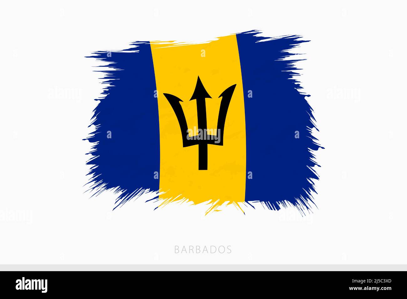 Grunge flag of Barbados, vector abstract grunge brushed flag of ...