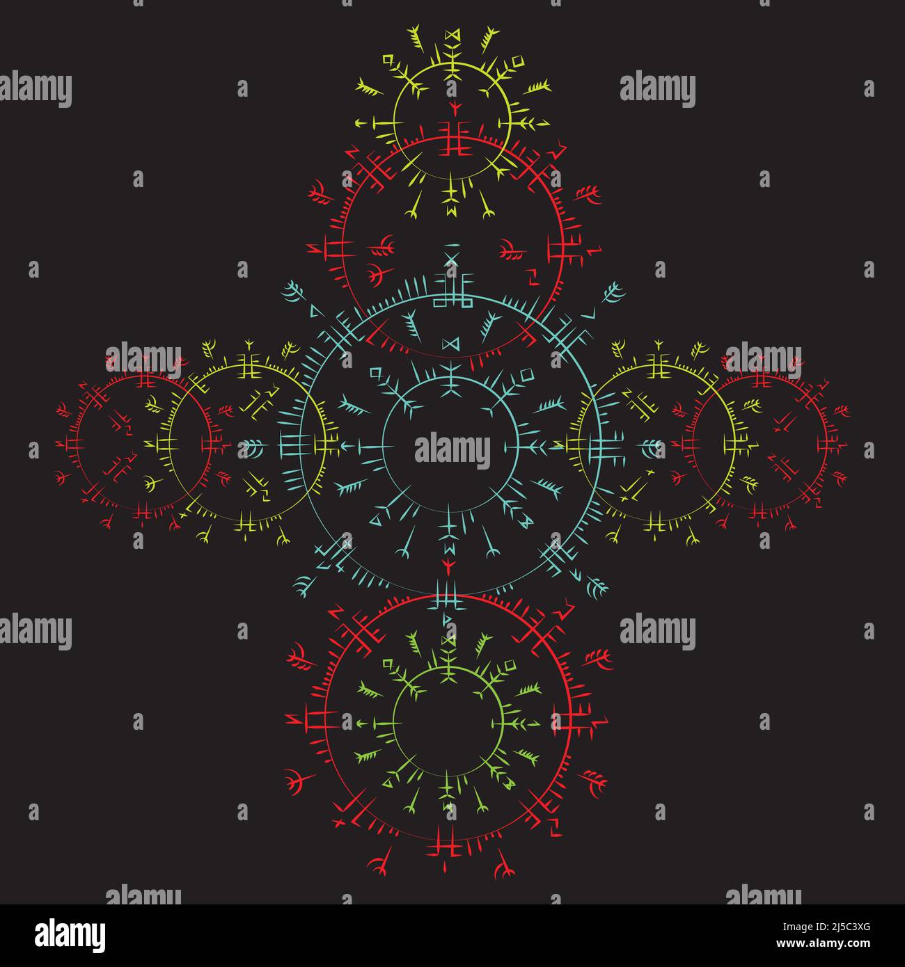 Circle runes great symbol Stock Vector Image & Art - Alamy