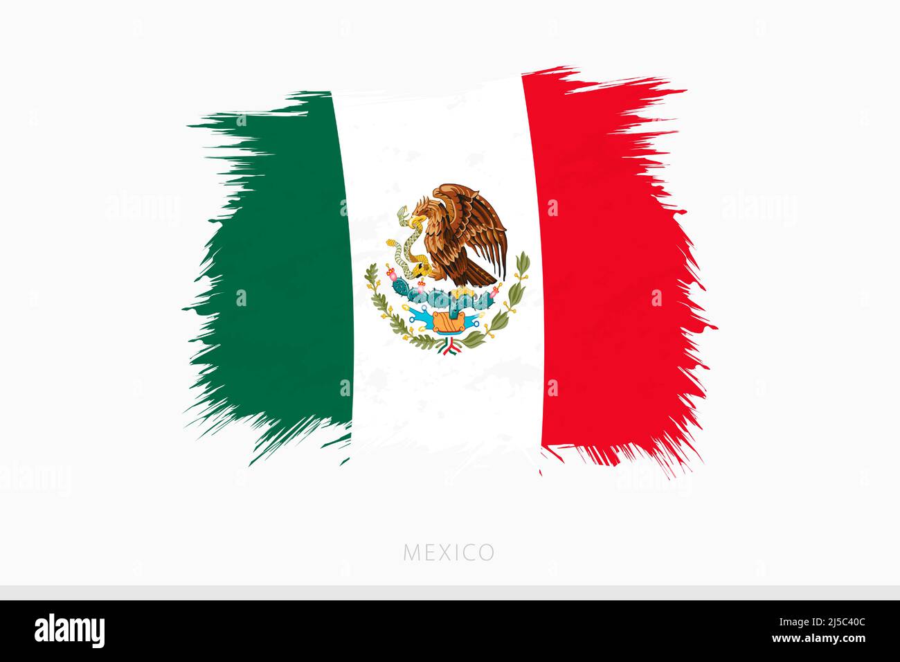Grunge flag of Mexico, vector abstract grunge brushed flag of Mexico on ...