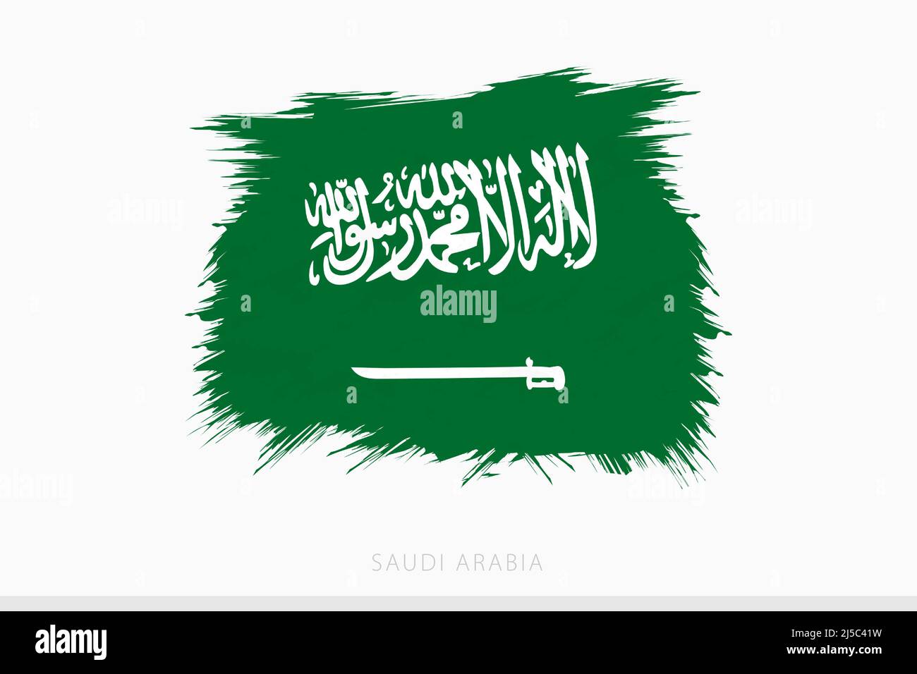 Grunge flag of Saudi Arabia, vector abstract grunge brushed flag of ...