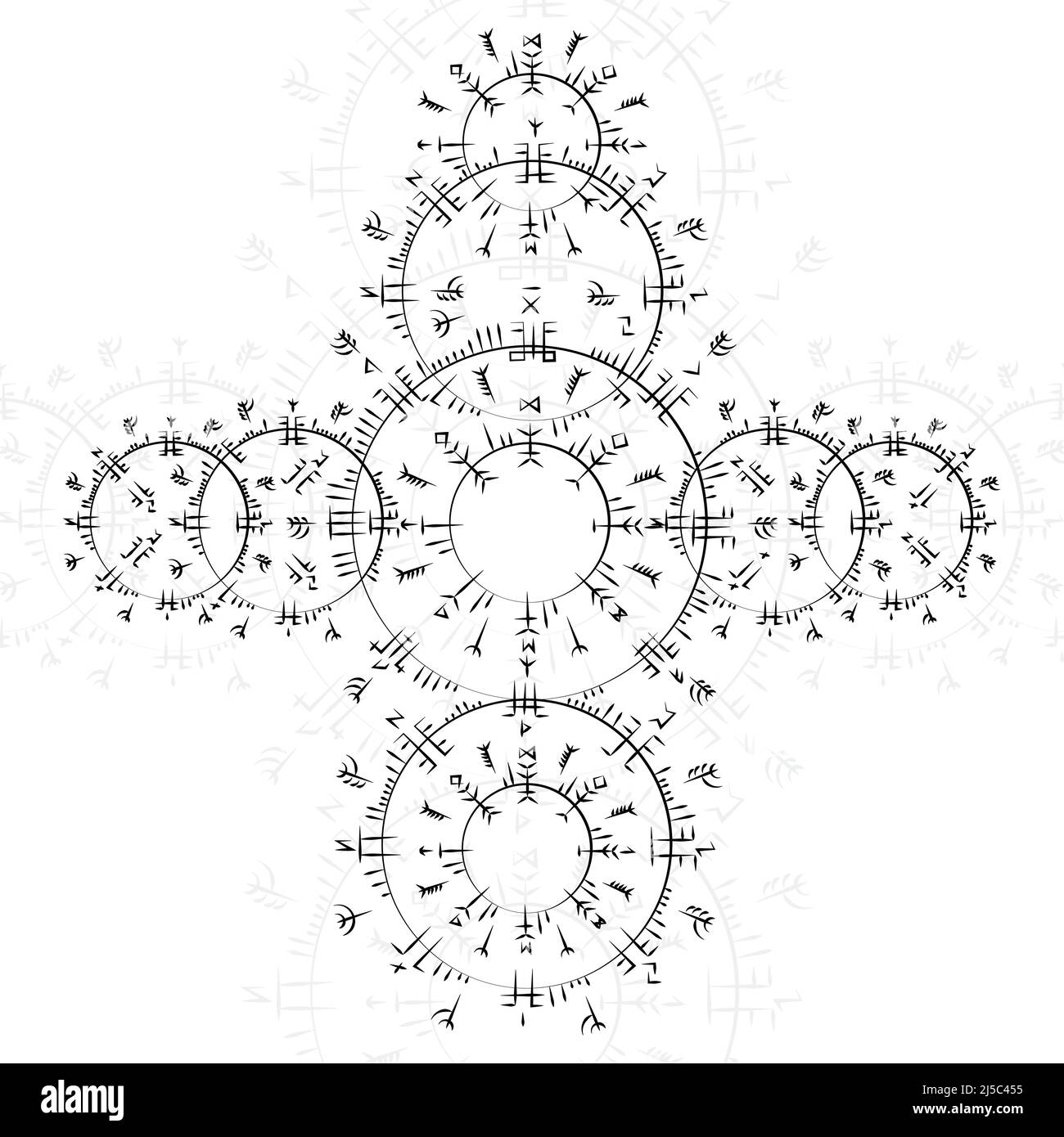 Circle black runes great symbol Stock Vector Image & Art - Alamy