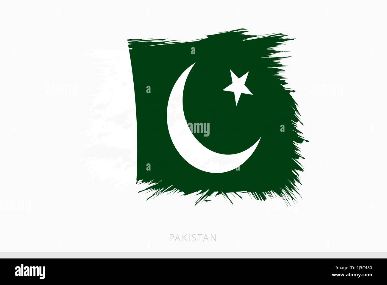Grunge flag of Pakistan, vector abstract grunge brushed flag of ...