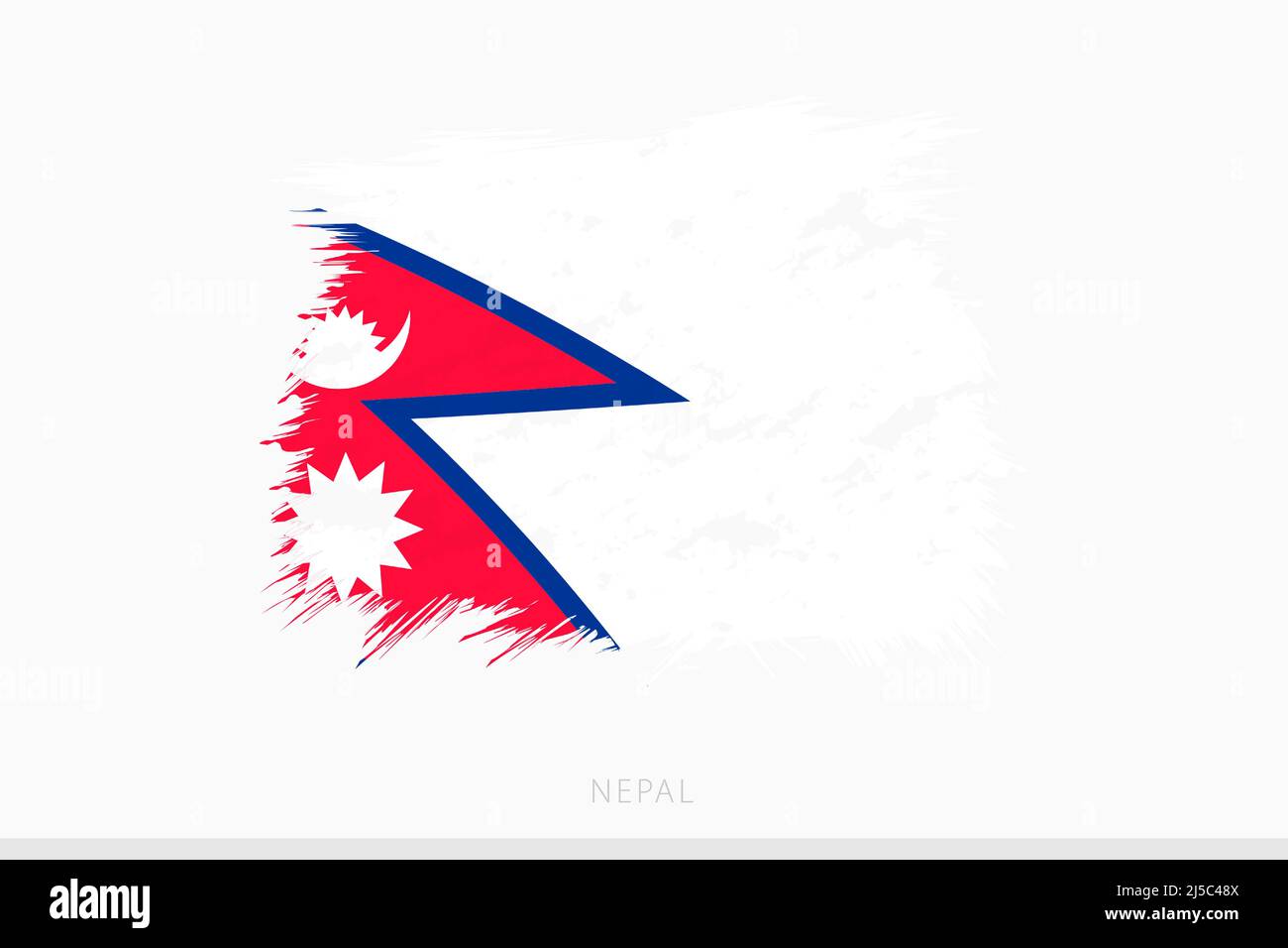 Grunge flag of Nepal, vector abstract grunge brushed flag of Nepal on ...