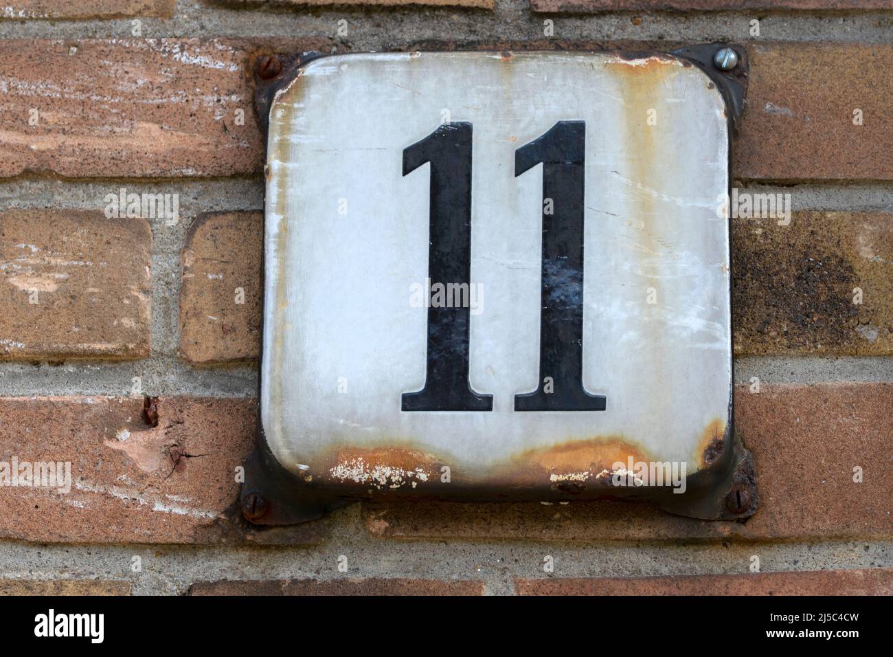 Close Up House Number 11 At Amsterdam The Netherlands 2-4-2022 Stock ...