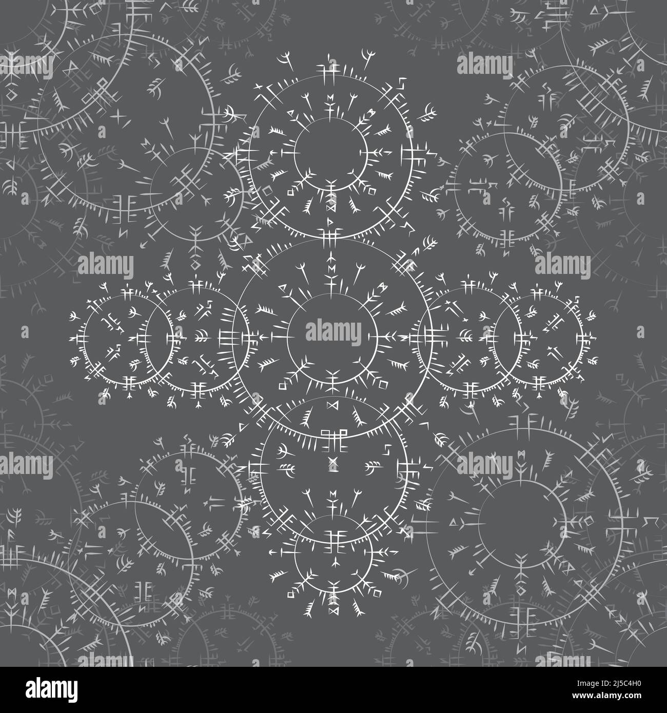 Seamless circle grey runes full background Stock Vector Image & Art - Alamy