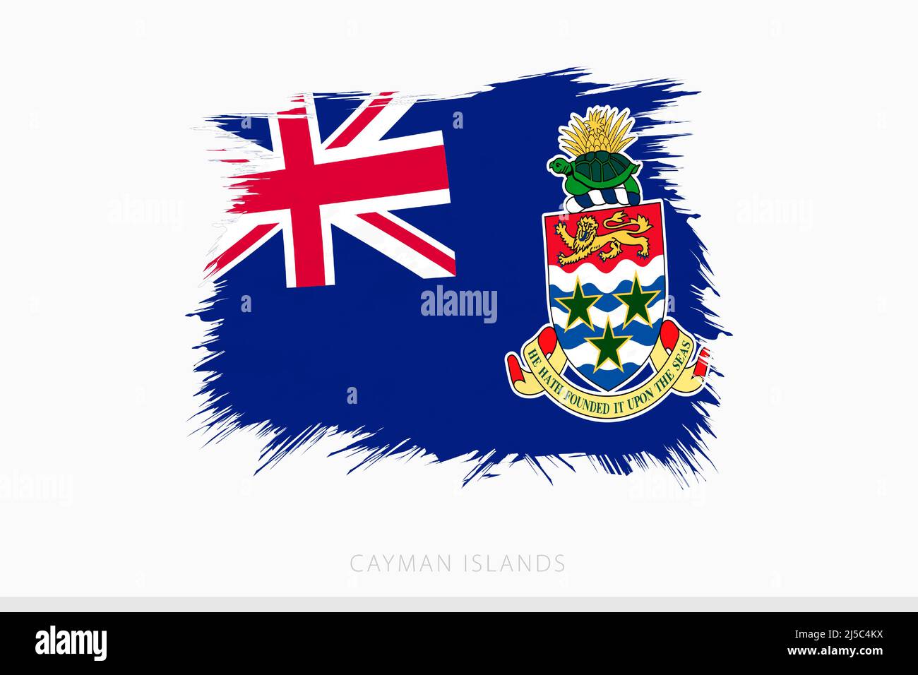 Grunge flag of Cayman Islands, vector abstract grunge brushed flag of ...