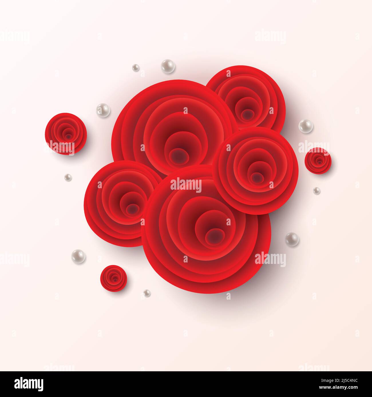 Rose flowers shadows wallpaper Stock Vector Image & Art - Alamy