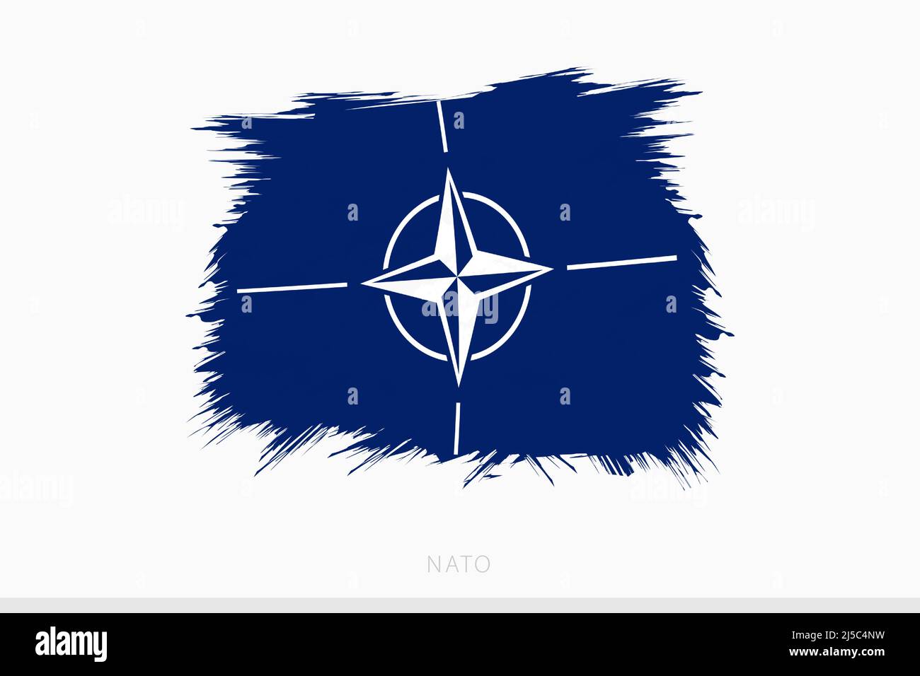 Grunge flag of Nato, vector abstract grunge brushed flag of Nato on ...