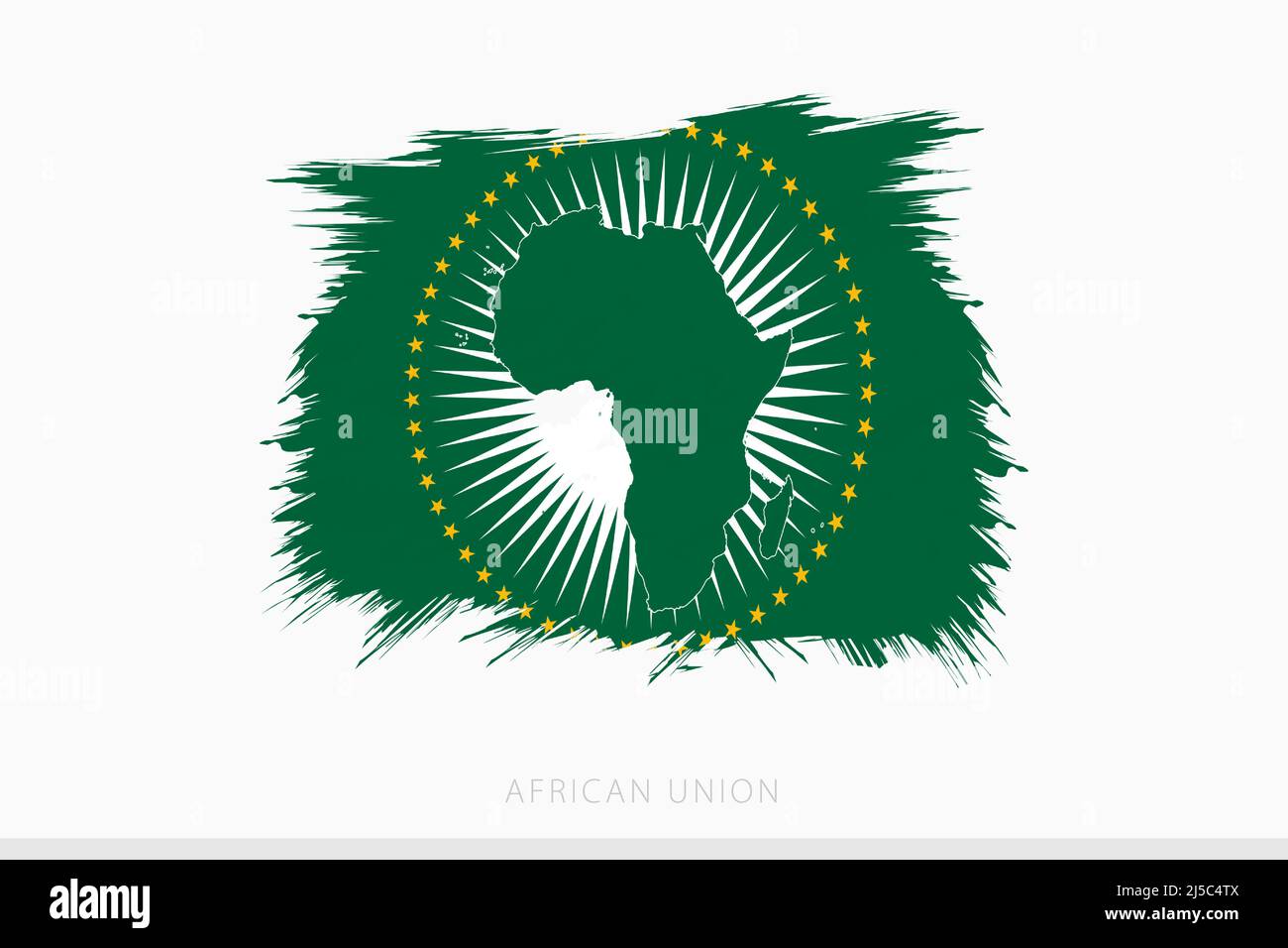 Grunge flag of African Union, vector abstract grunge brushed flag of ...