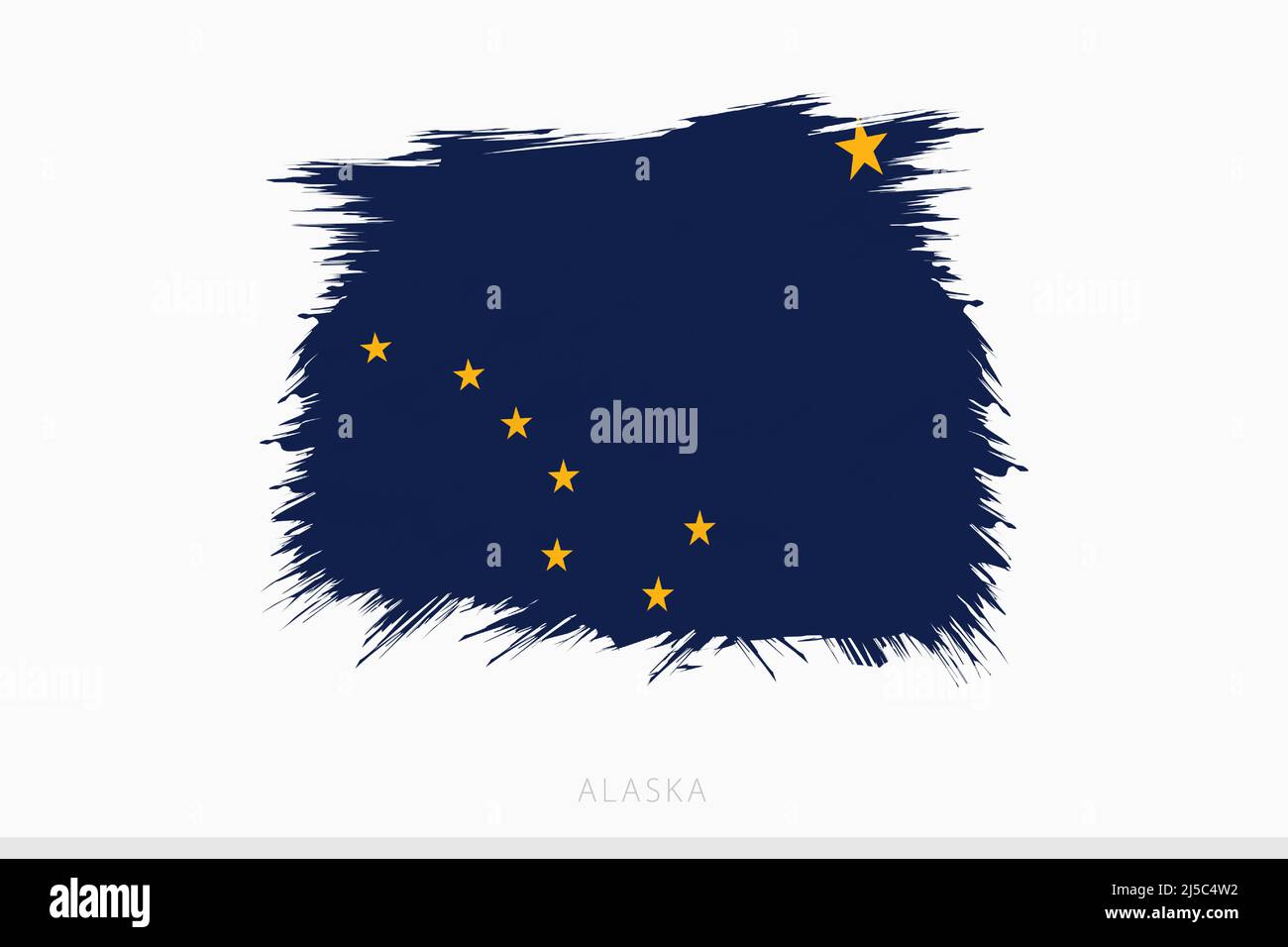 Grunge flag of Alaska, vector abstract grunge brushed flag of Alaska on ...