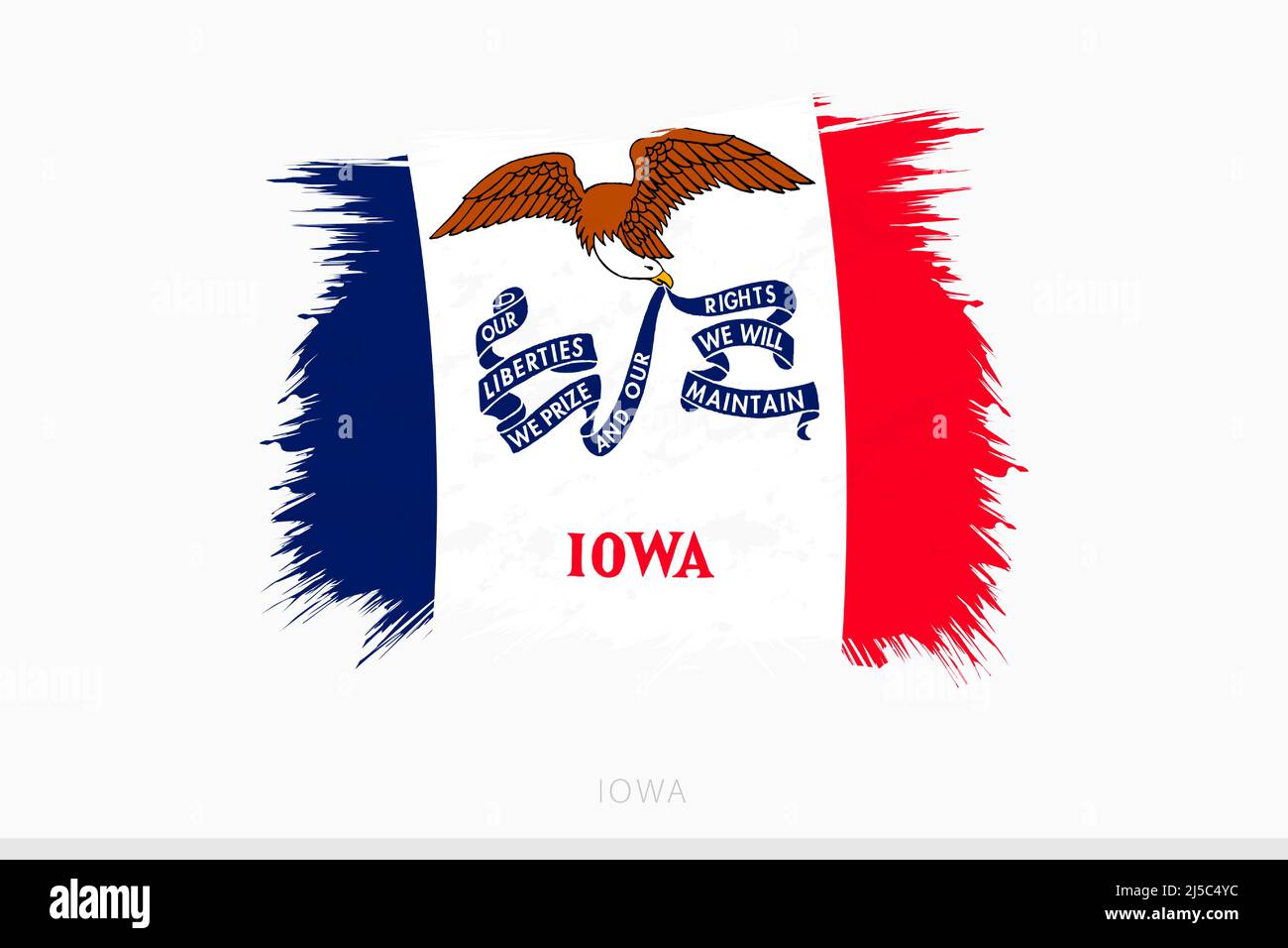 Grunge flag of Iowa, vector abstract grunge brushed flag of Iowa on ...