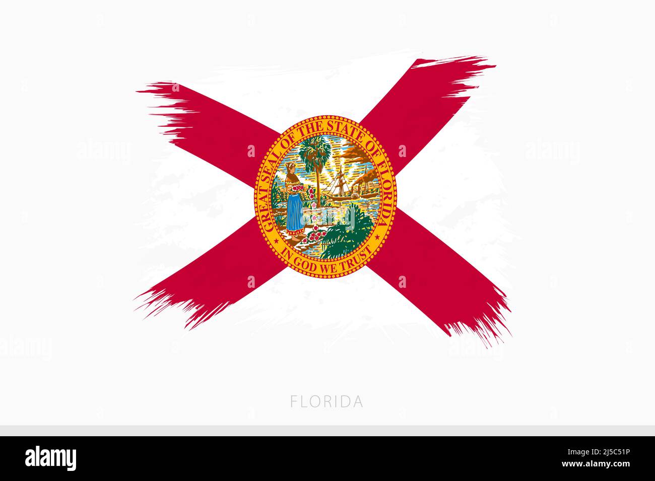 Grunge flag of Florida, vector abstract grunge brushed flag of Florida ...