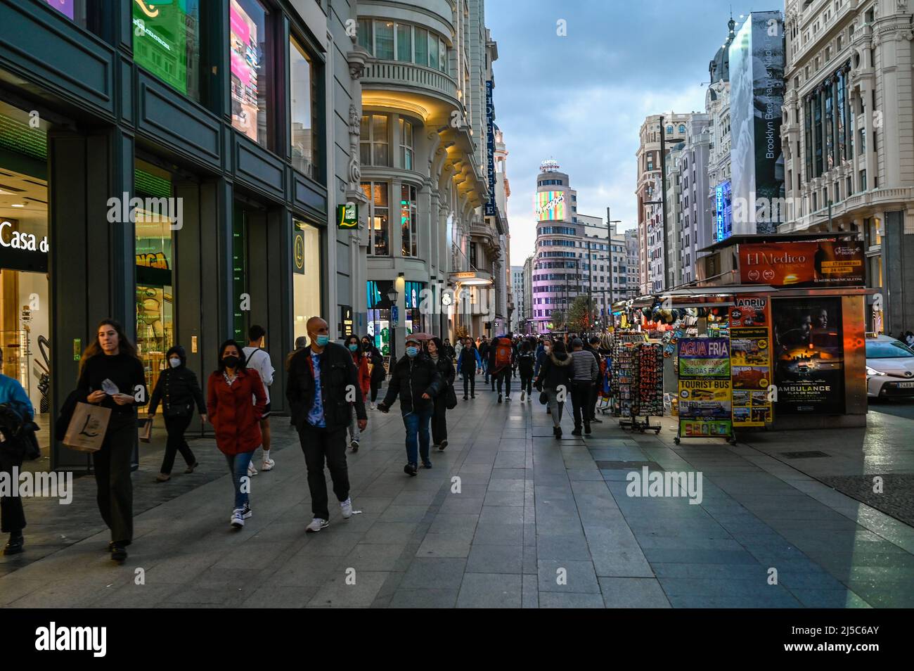 Gran Via and Carrion Building in Madrid, Spain Stock Photo - Alamy