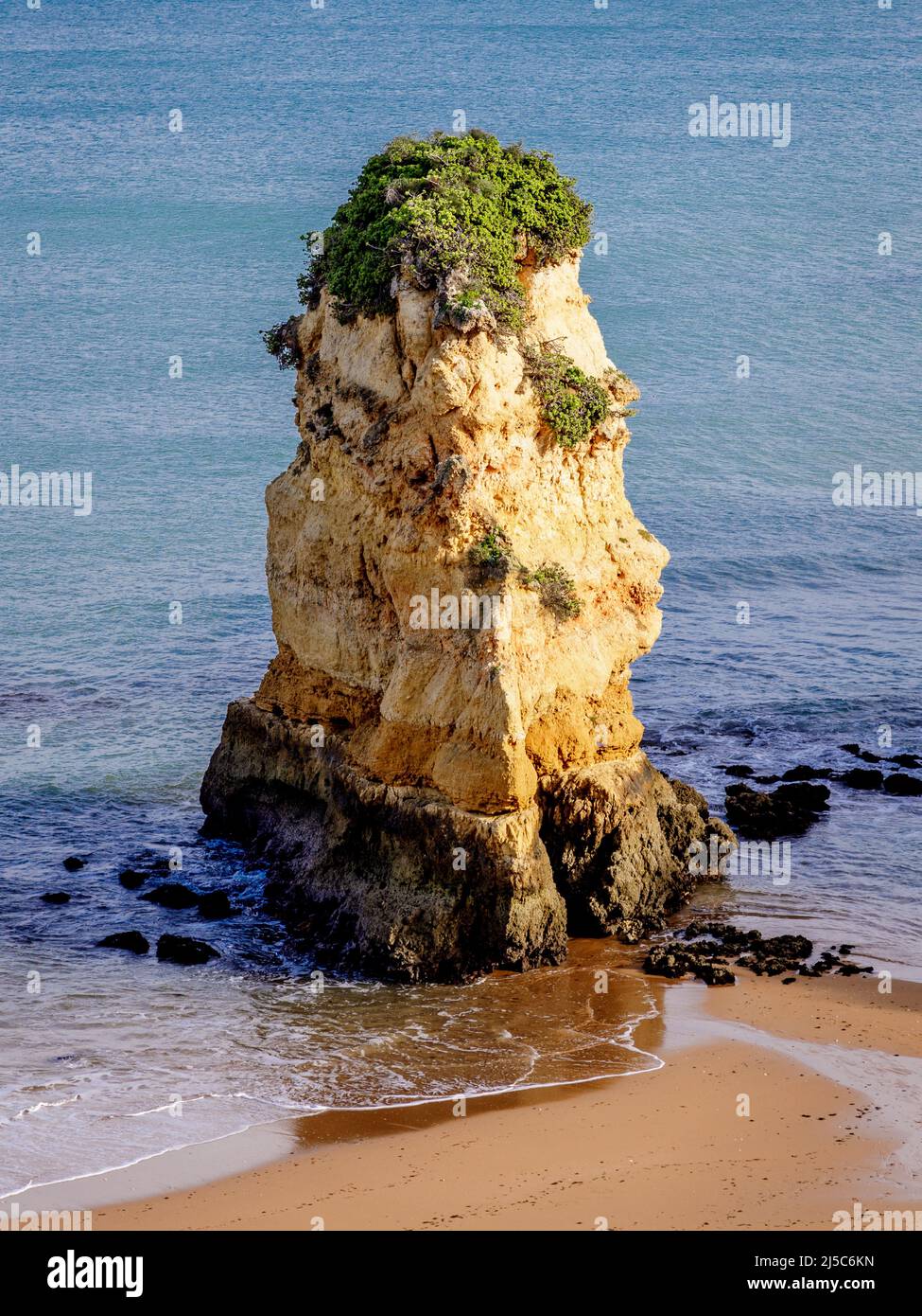 Rock pillar at Praia de Dona Ana beach in Lagos, Algarve, Portugal ...
