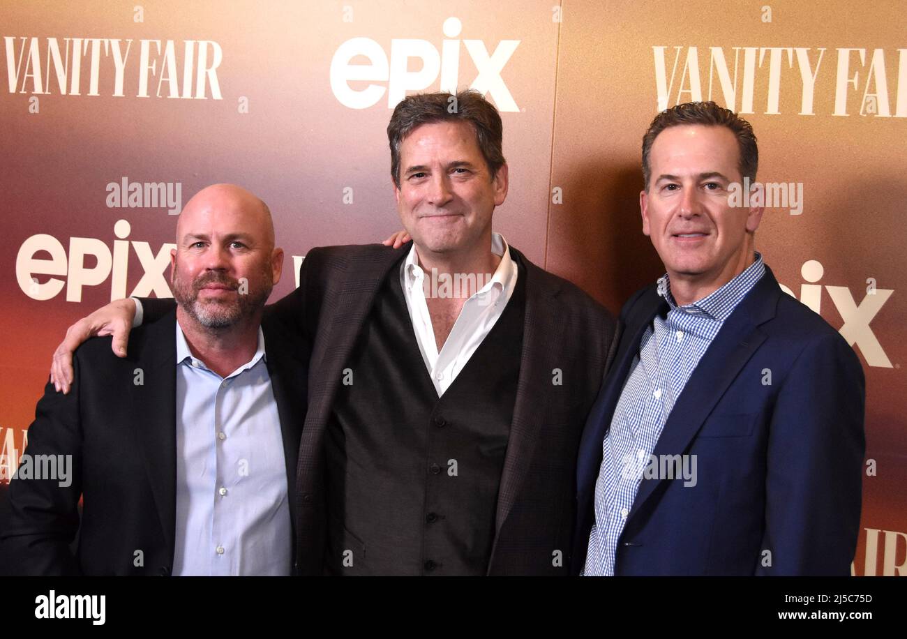 Los Angeles, California, USA 21st April 2022 (L-R) Co-President of Amblin Television Justin ...