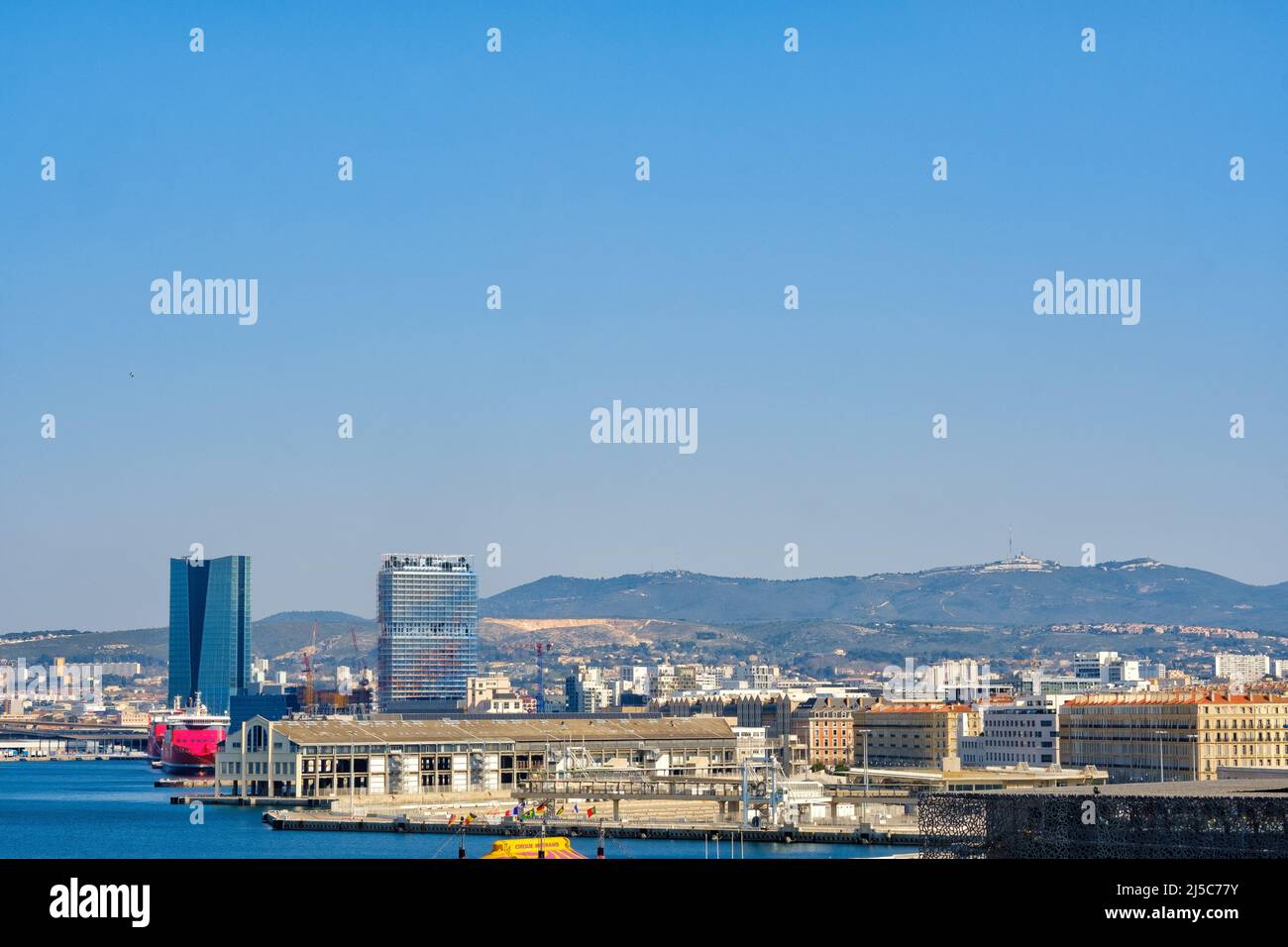 Tour CGM et Tour La Marseillaise, Marseille France Paca 13 Stock Photo ...