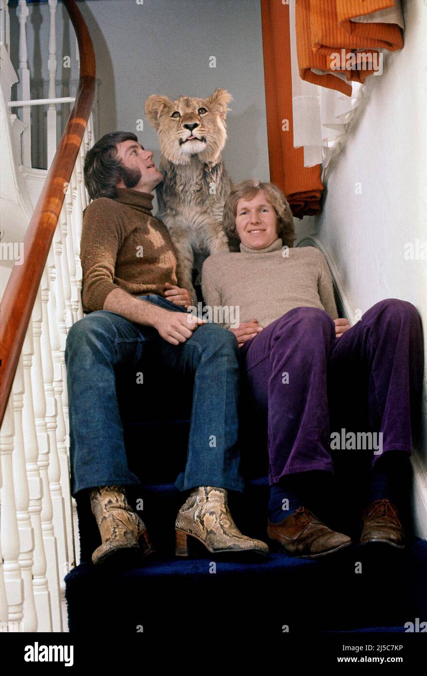 John Rendall & Ace Bourke with Christian in their flat in Chelsea ...