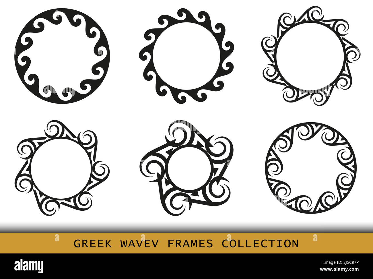 Ancient Greek frames patterns, set of antique borders from Greece Stock ...