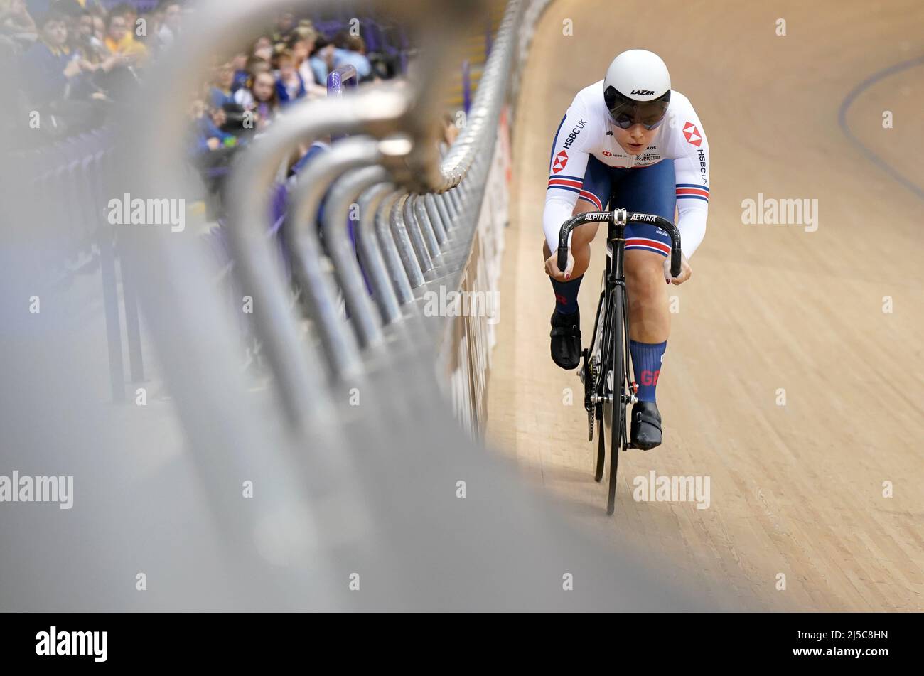 Great Britain's Sophie Capewell in the Women's Sprint Qualification ...