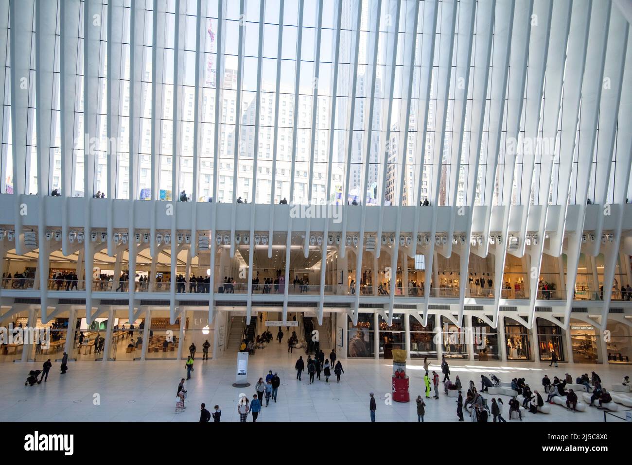 Inside the World Trade Center Transportation Hub, Manhattan, New York ...