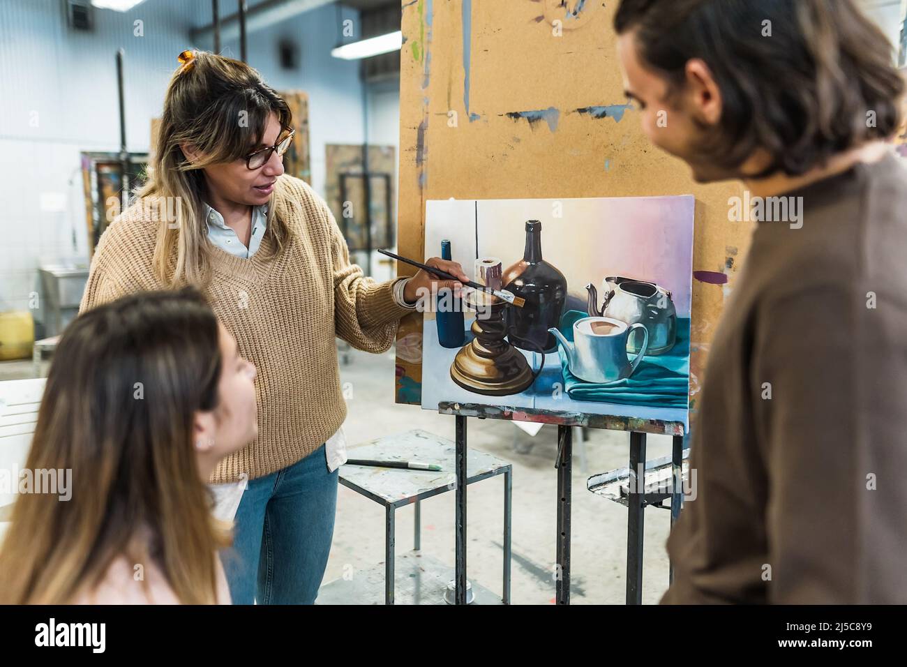 Art teacher paint hi-res stock photography and images - Alamy
