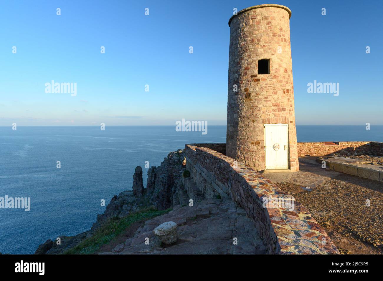 Frehel Tower with seascape Stock Photo - Alamy