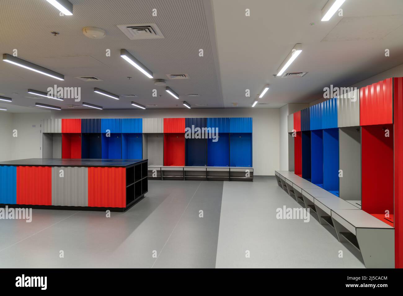 Teams changing rooms at Stadium 974 - one of the 8 venues for FIFA ...