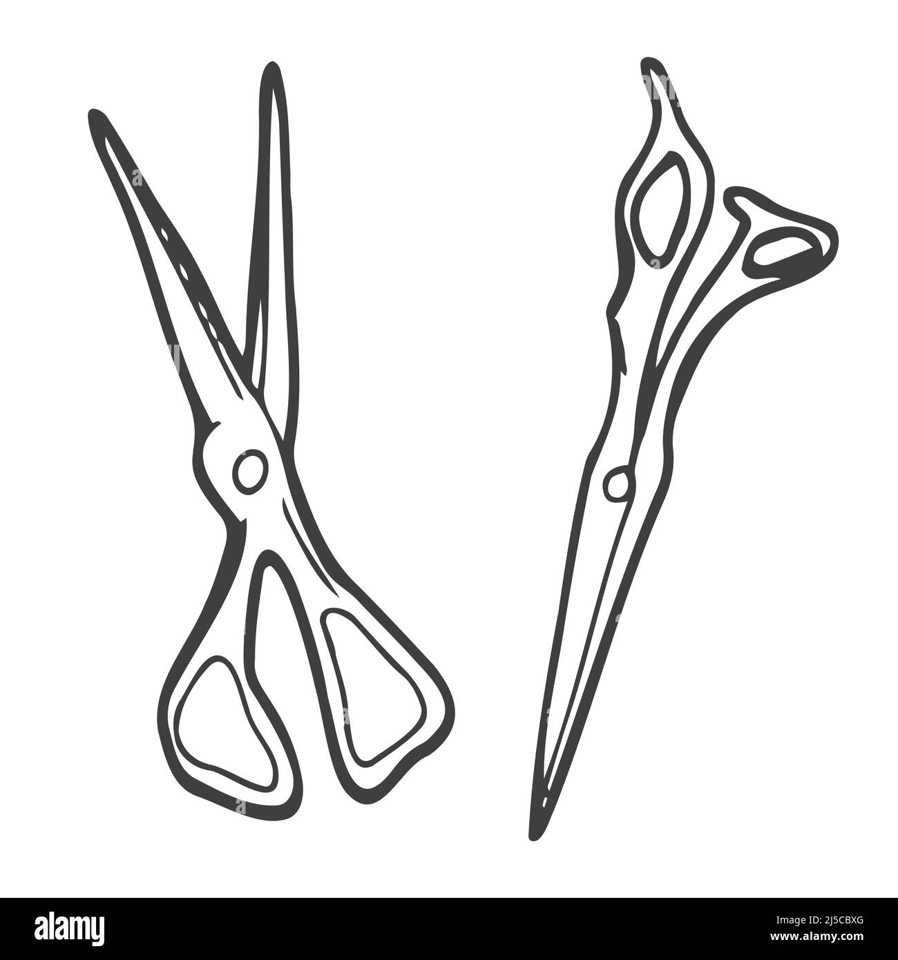 Doodle style scissors illustration. scissors Stock Vector Image & Art ...