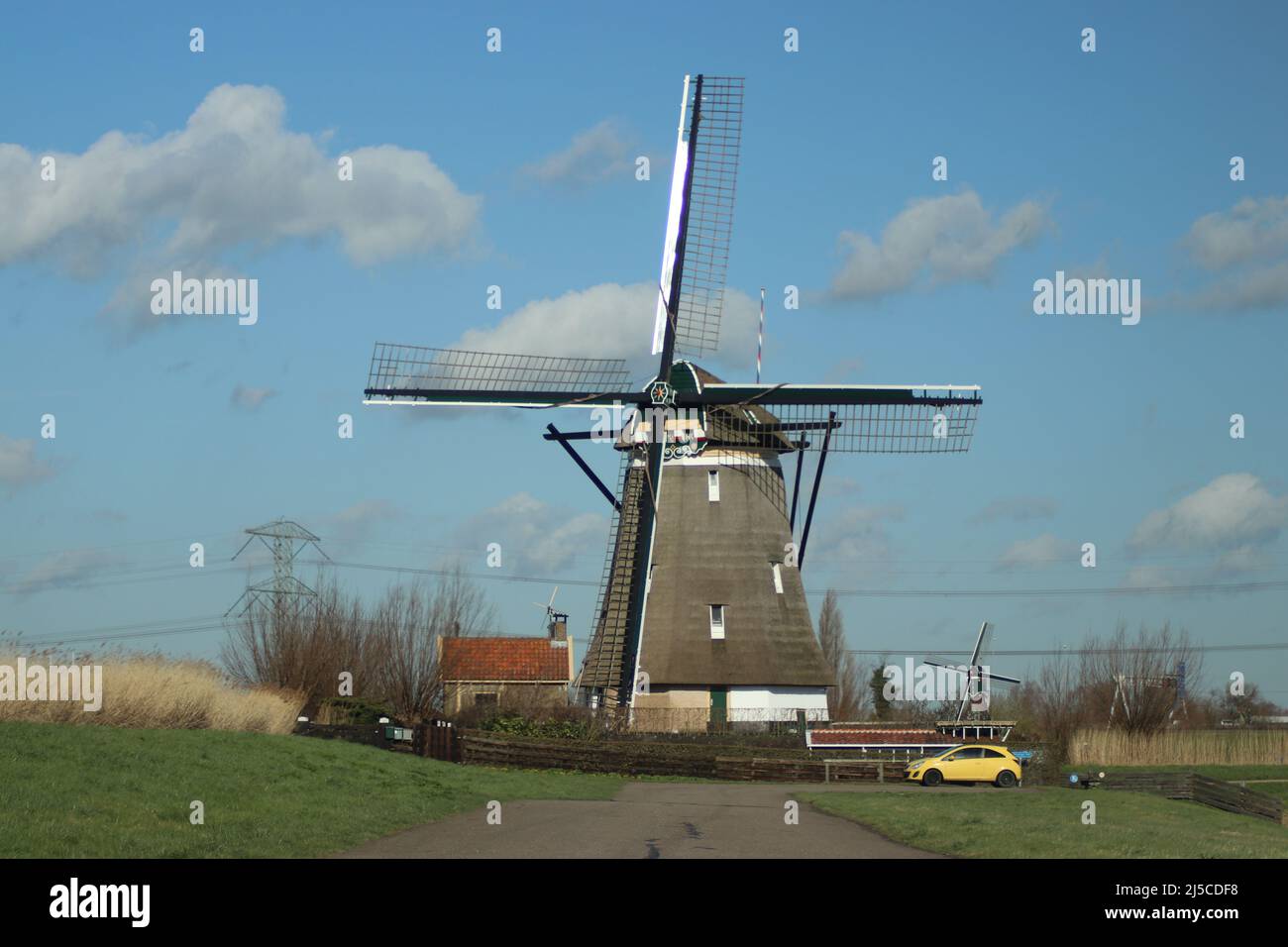 Windmill as working dry pumping of the Tweemanspolder, System named ...