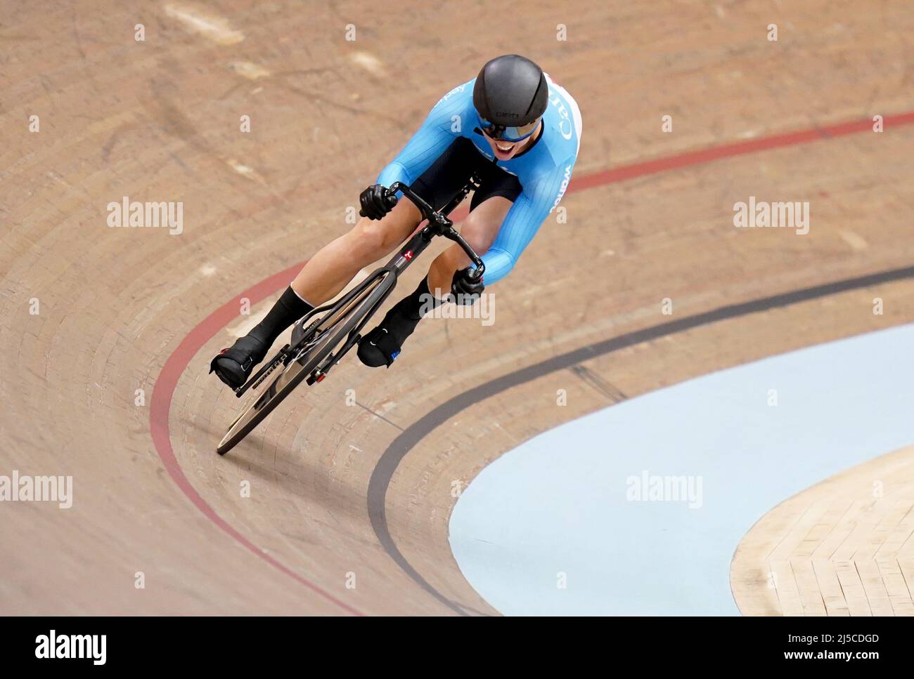 Canada's Kelsey Mitchell in the Women's Sprint Qualification during day ...