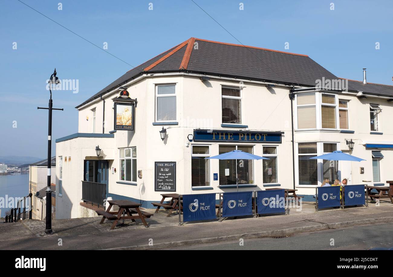 The Pilot Public House in Queen's Road in Penarth South Wales Stock ...