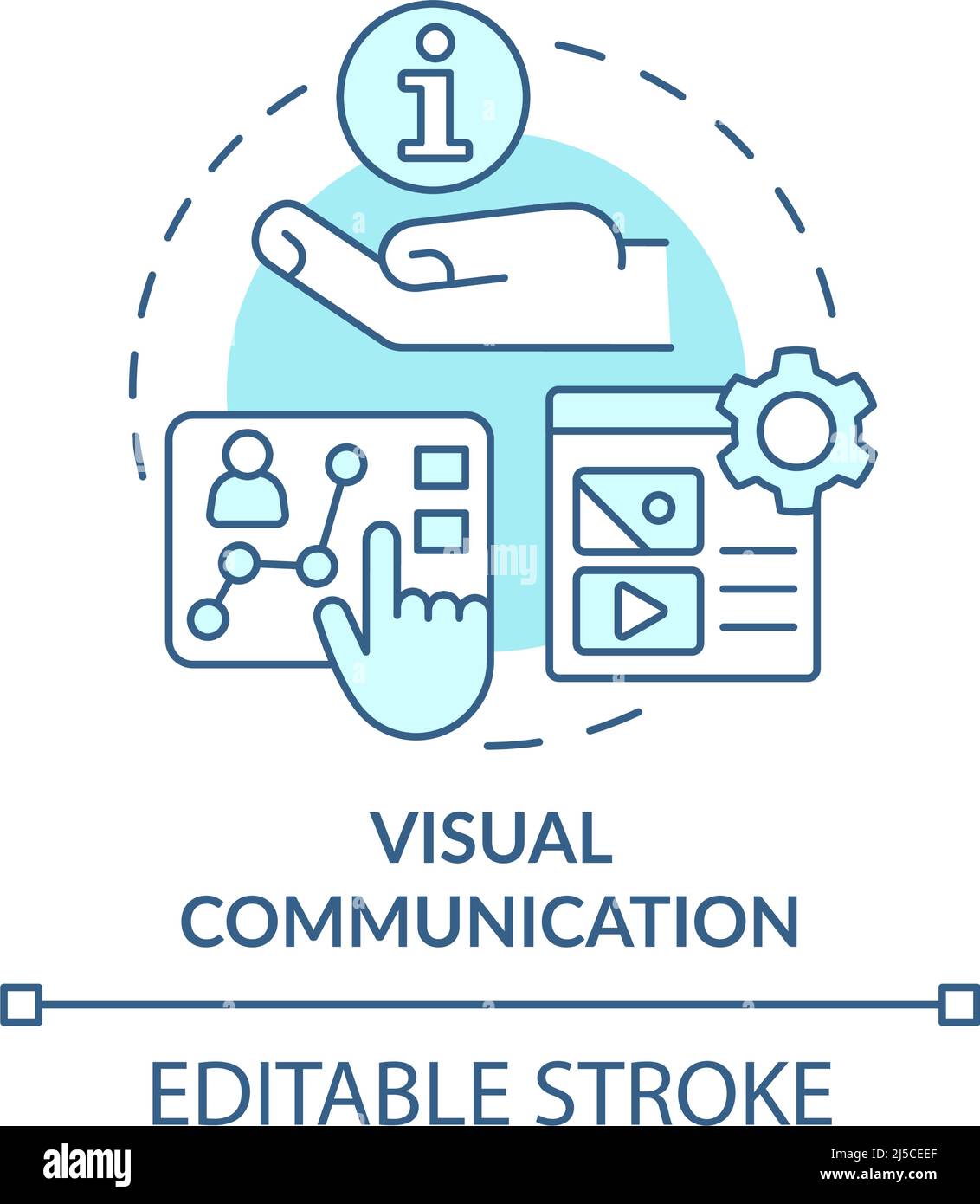 Visual communication turquoise concept icon Stock Vector Image & Art ...