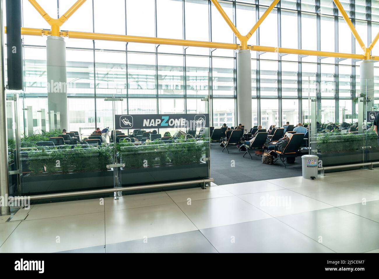 Istanbul, Turkey - April 21,2022: View of the nap zone for passengers ...