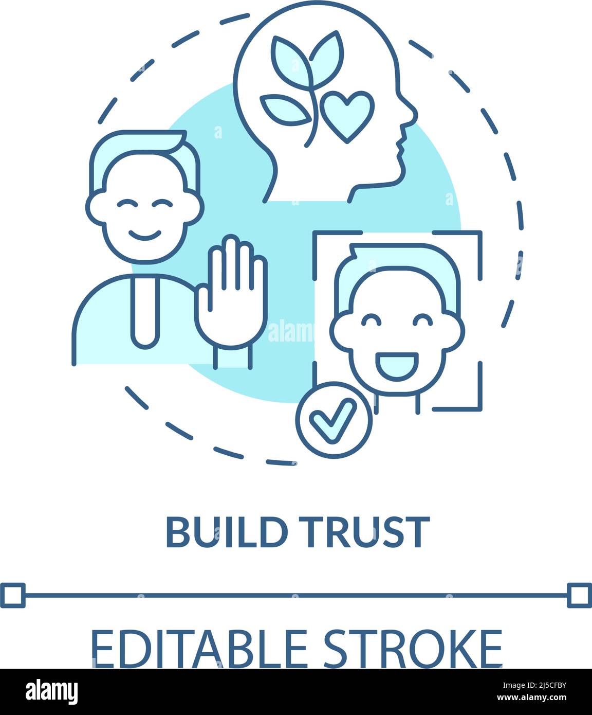 Build trust turquoise concept icon Stock Vector Image & Art - Alamy