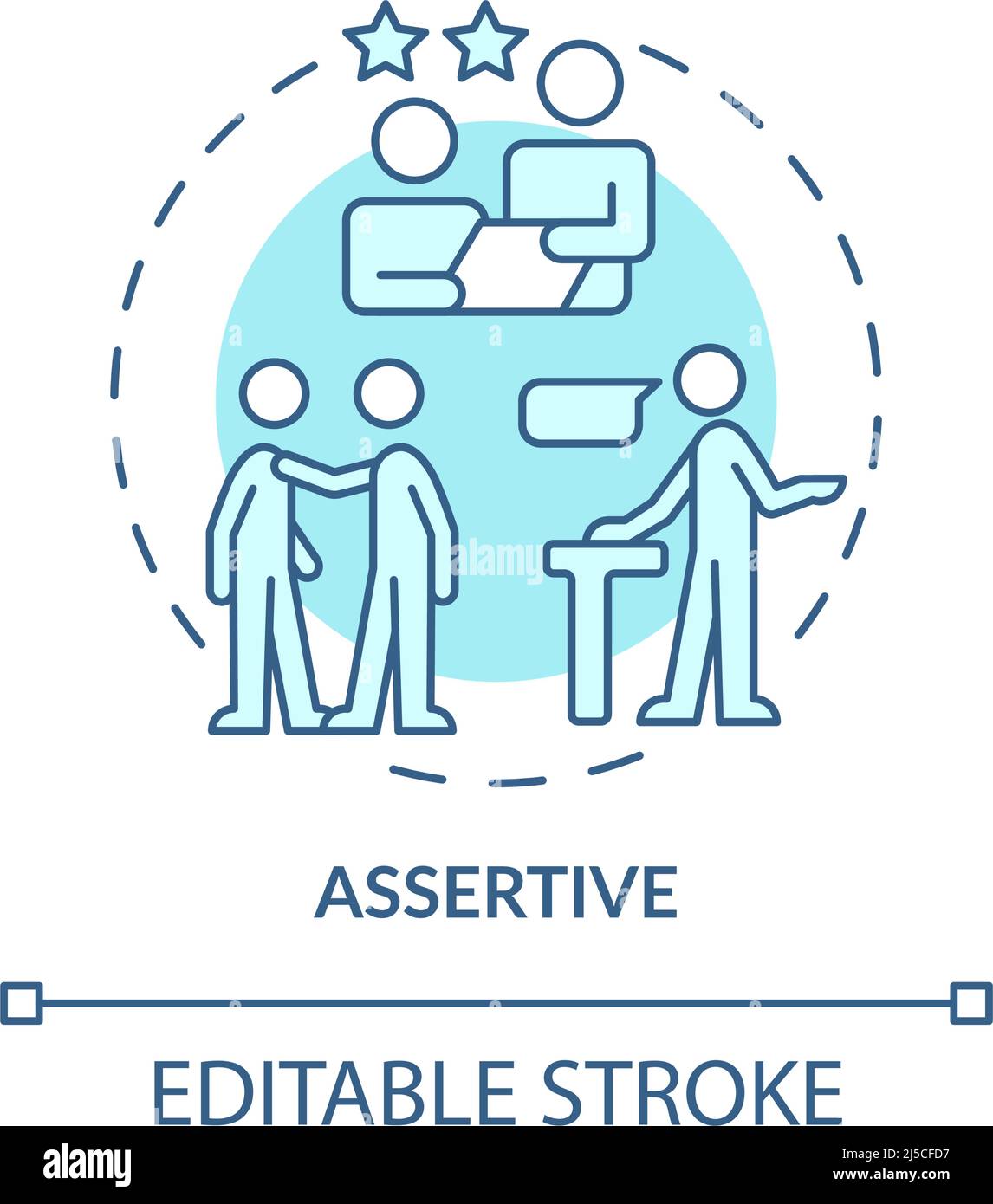 Assertive turquoise concept icon Stock Vector Image & Art - Alamy