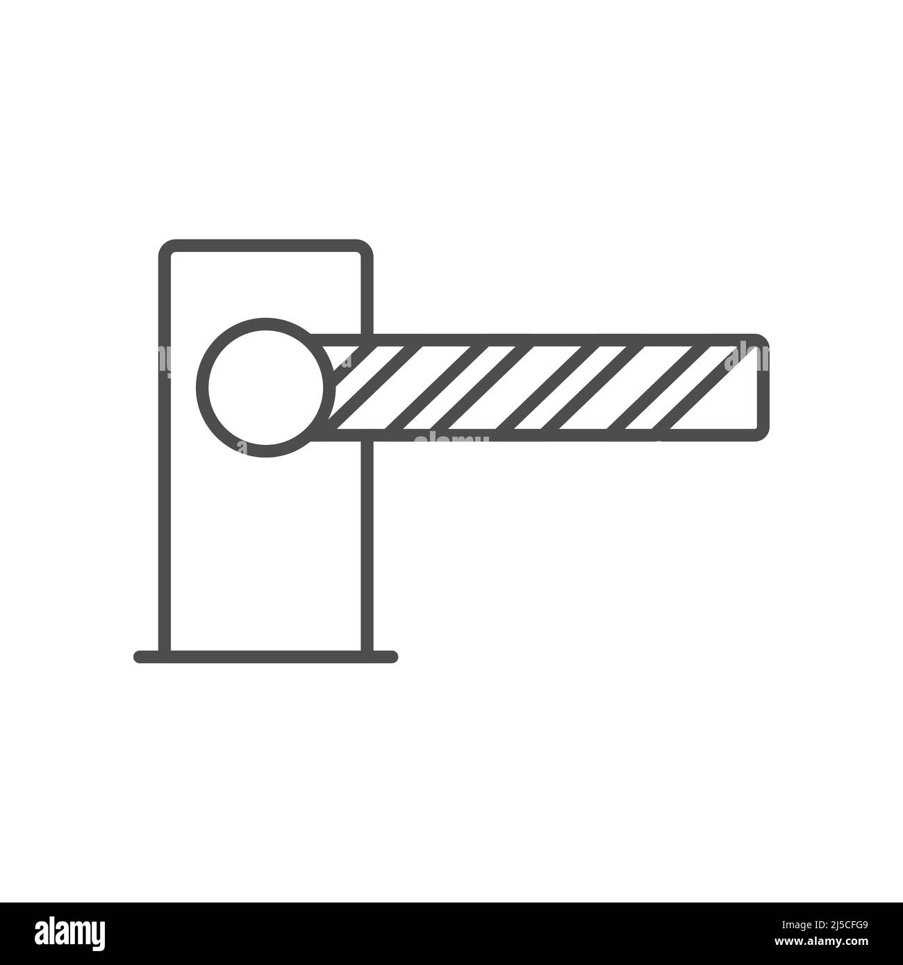 Automatic car barrier icon. Line, glyph and filled outline colorful ...