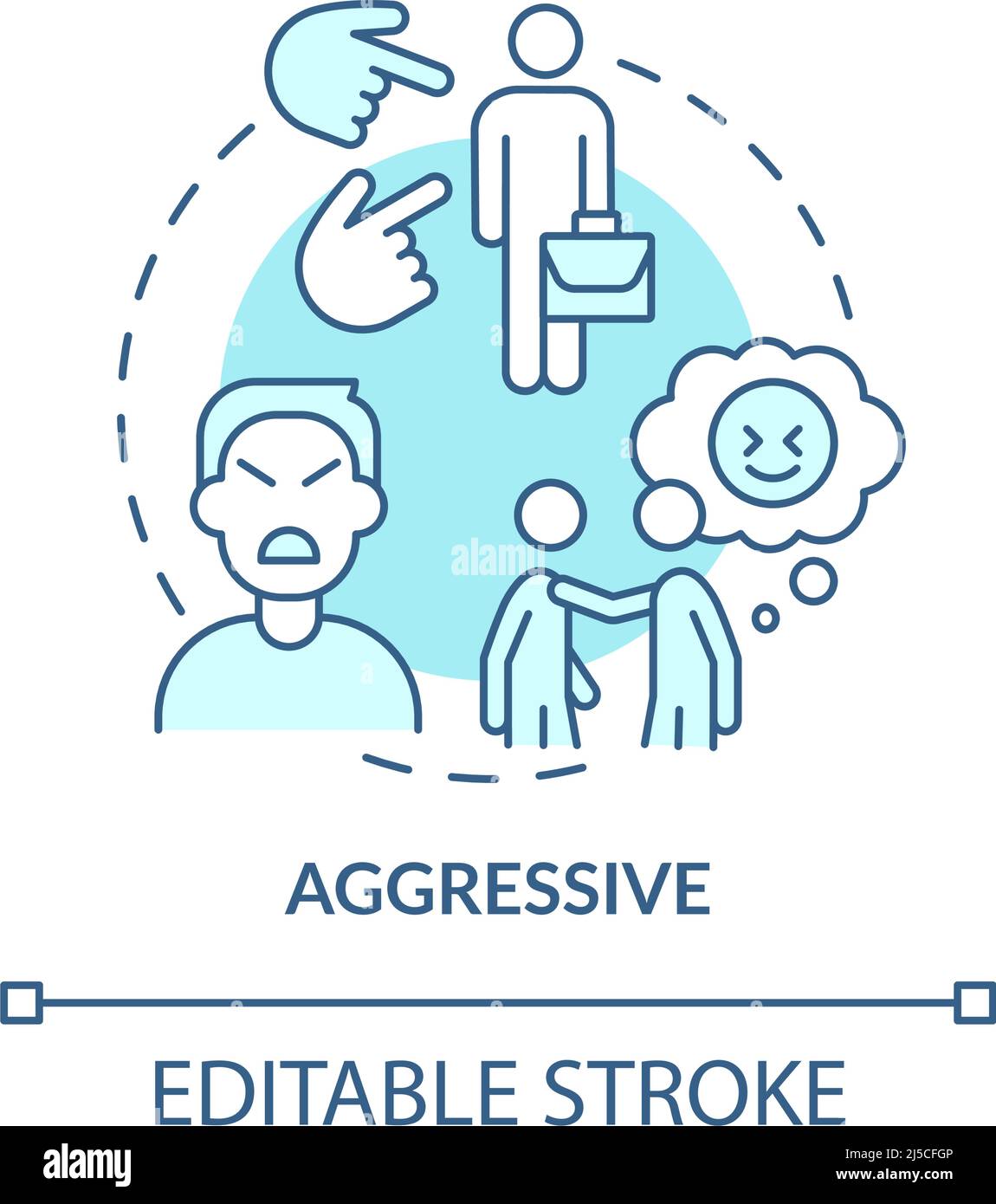 Aggressive turquoise concept icon Stock Vector Image & Art - Alamy