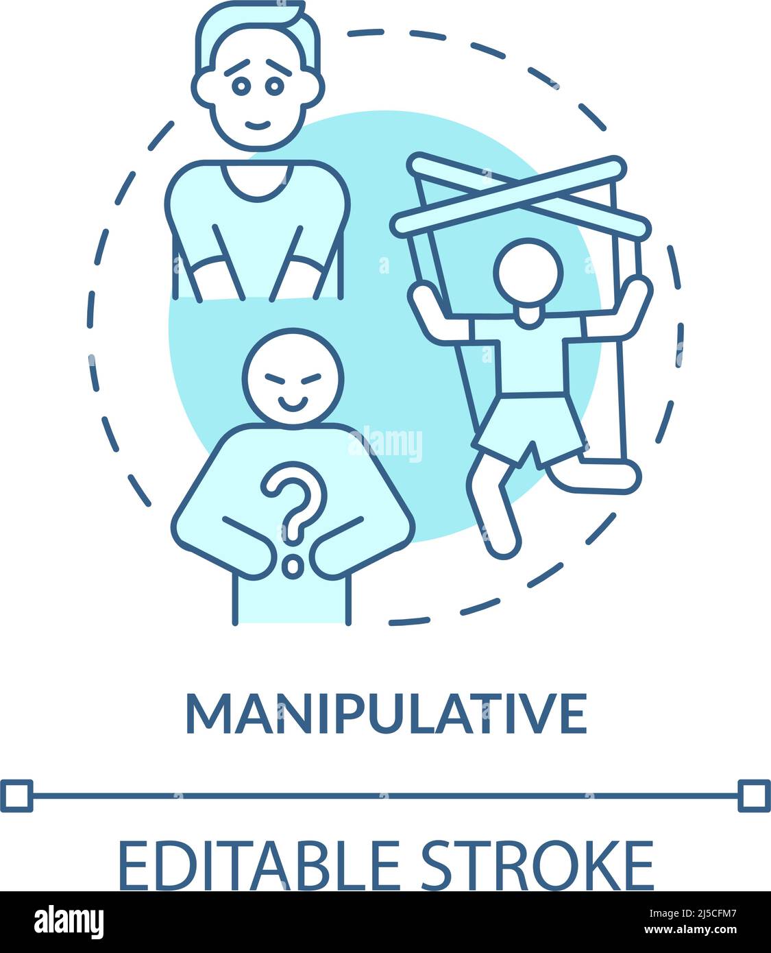 Manipulative turquoise concept icon Stock Vector Image & Art - Alamy