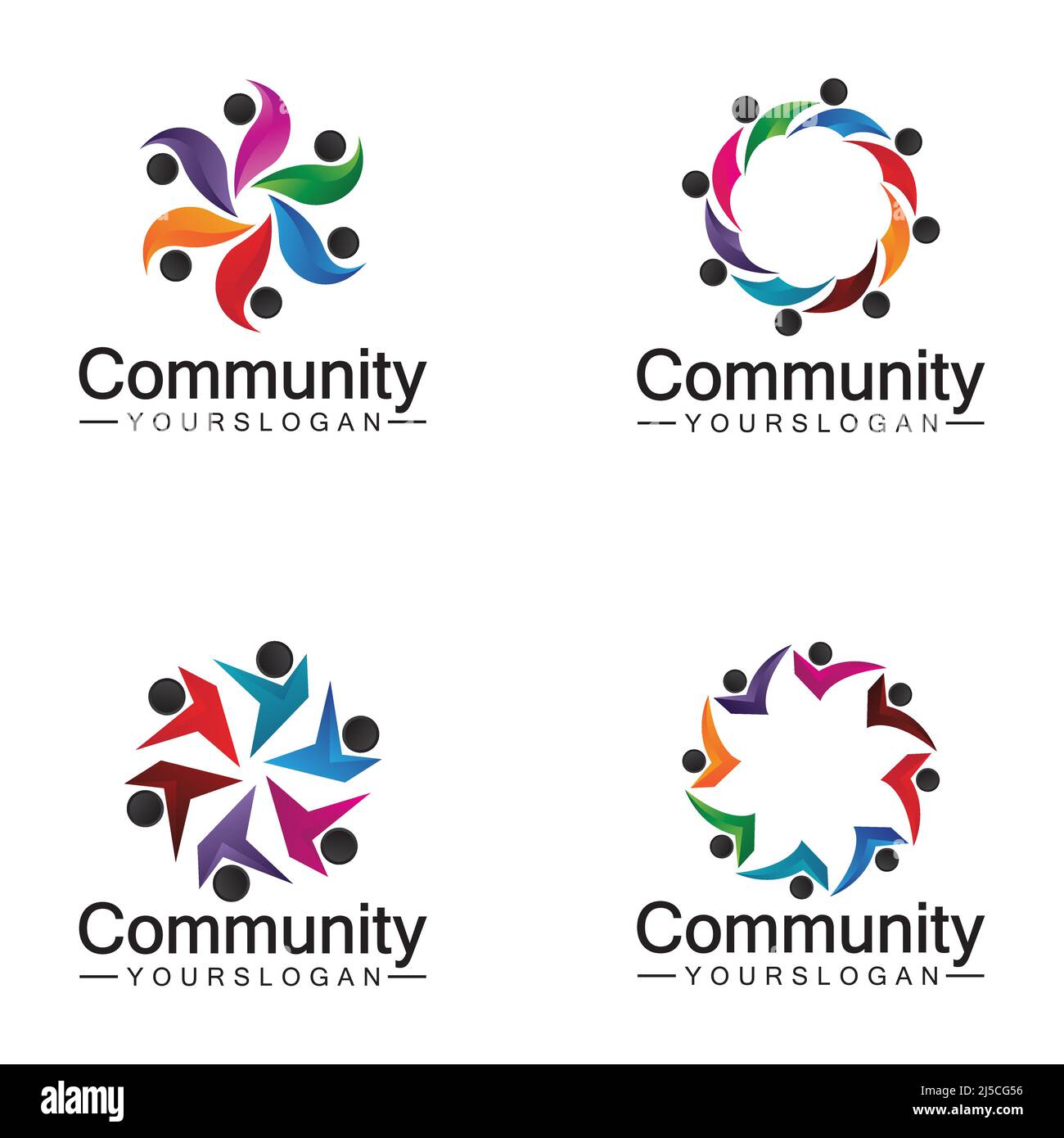 Community Logo Design Template for Teams or Groups.network and social ...
