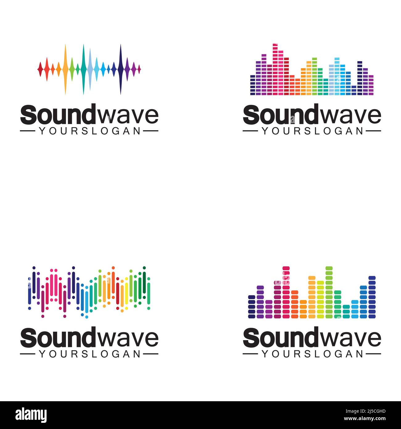 Sound wave logo and symbol vector Stock Vector Image & Art - Alamy