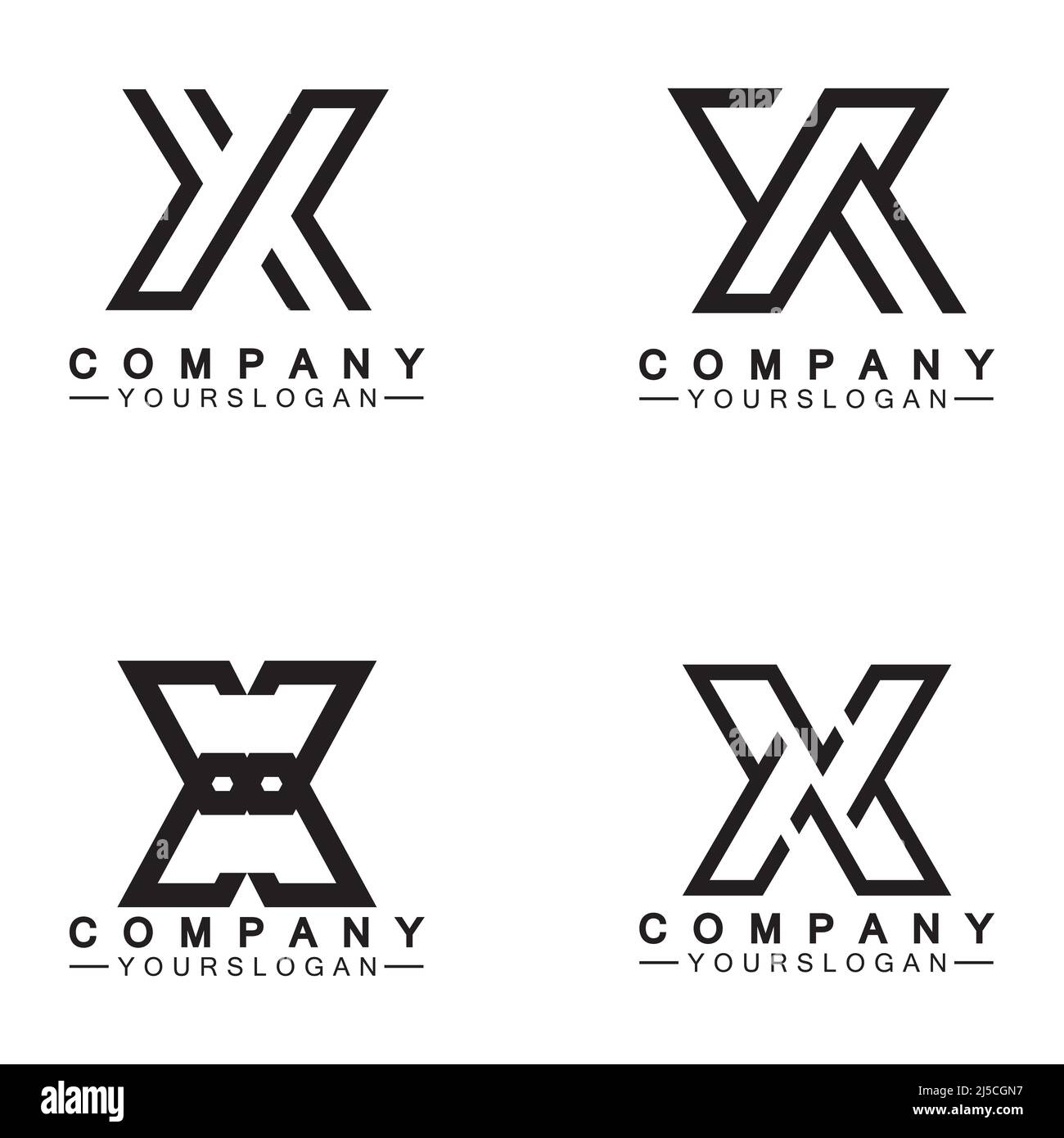 X Letter Logo Template vector icon illustration design Stock Vector ...