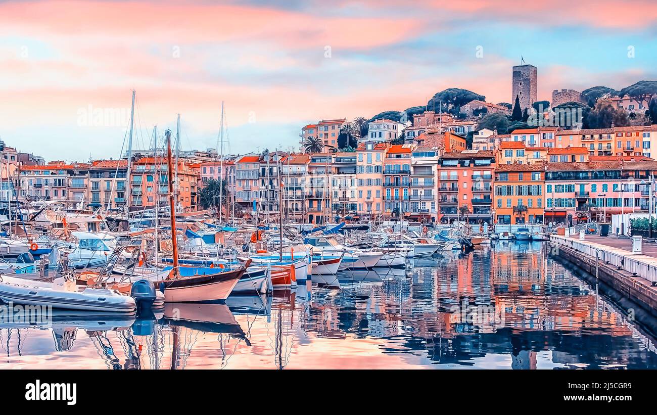 City of cannes at the french riviera hi-res stock photography and ...
