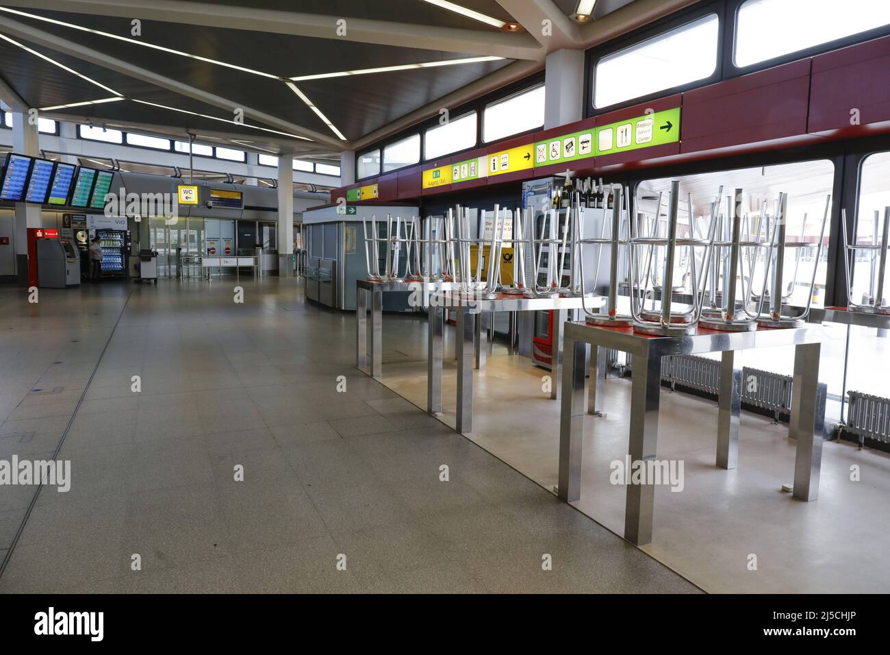 A ghostly empty Berlin Tegel Airport. Passenger traffic has plummeted ...