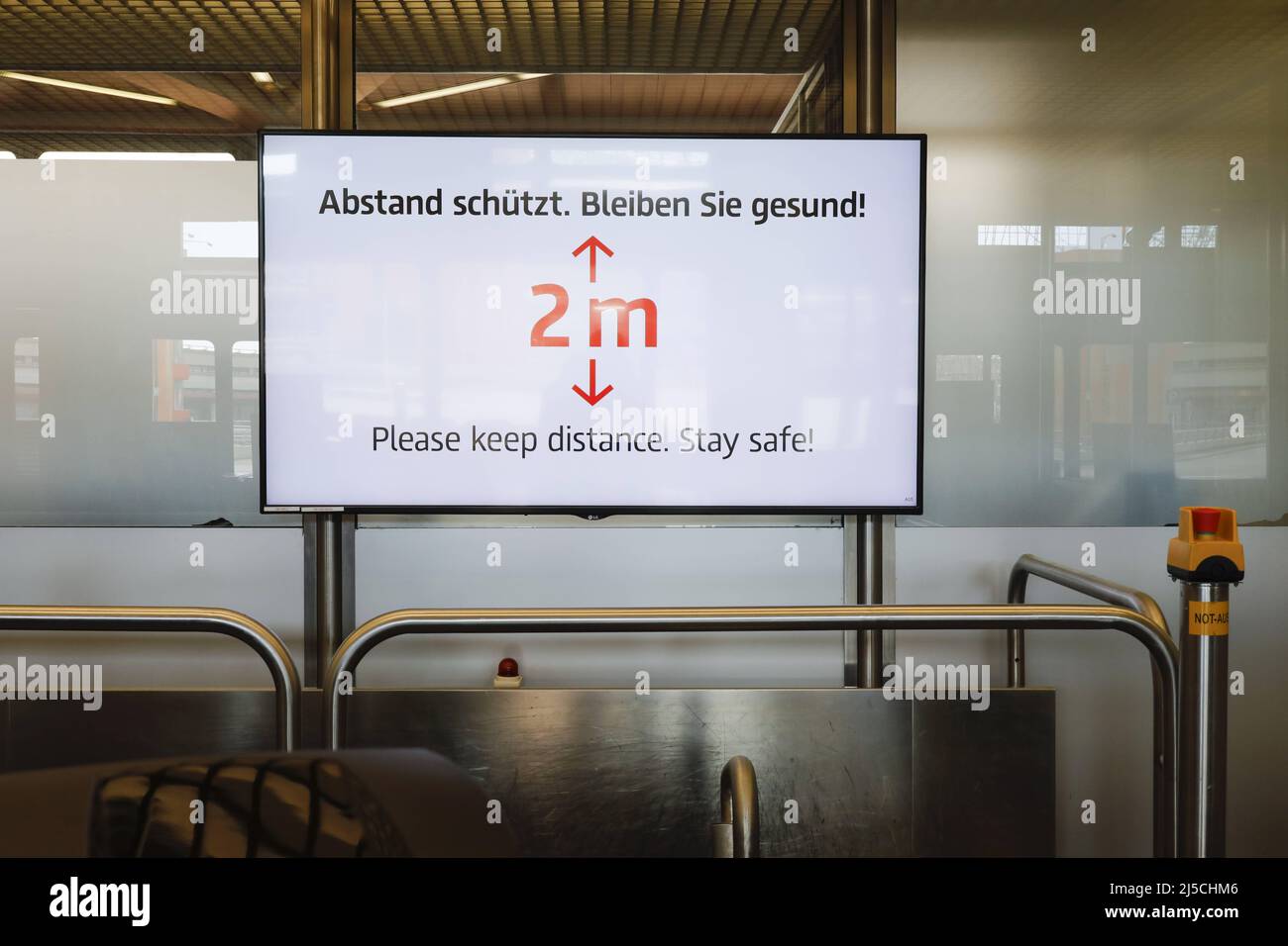 A ghostly empty Berlin Tegel Airport. Passenger traffic has plummeted ...