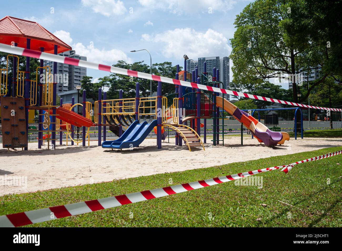Cordoned off demarcation barrier hi-res stock photography and images ...
