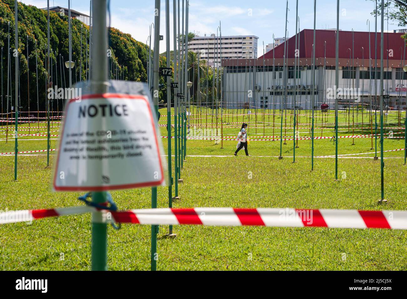 Cordoned off demarcation barrier hi-res stock photography and images ...