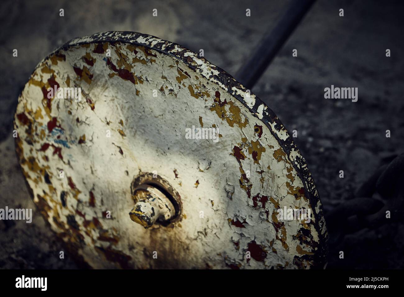 A rusted barbell in the open-air fitness hidropark | A rusted barbell ...