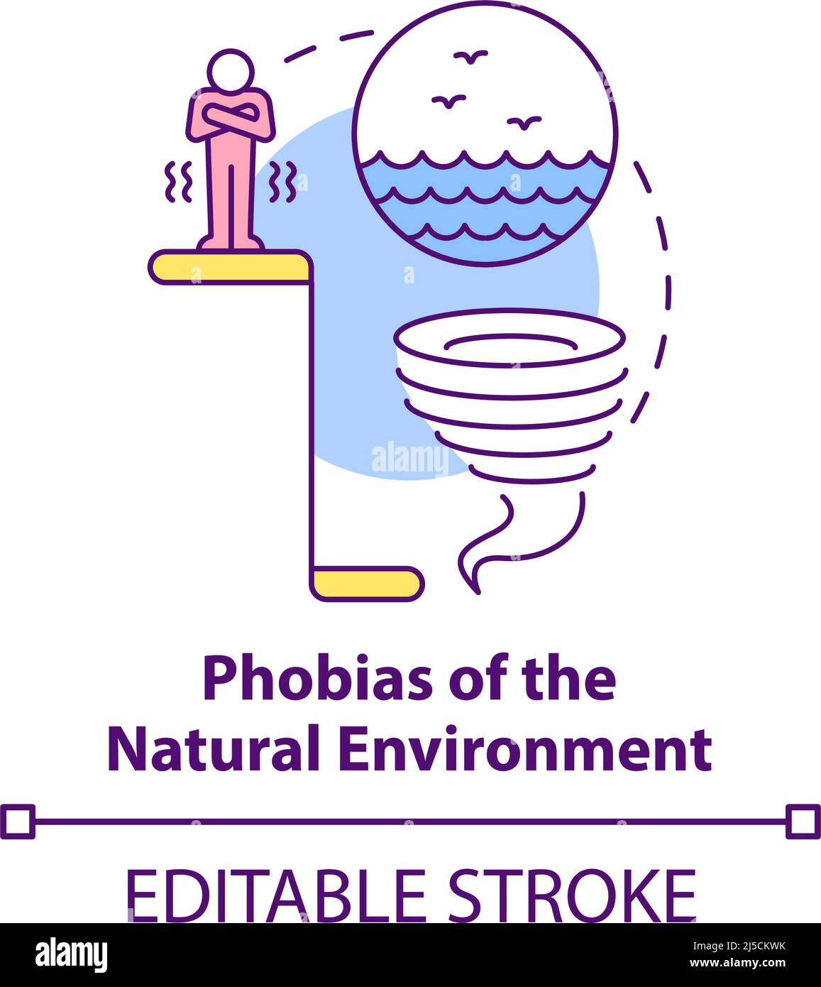 Phobias of natural environment concept icon Stock Vector Image & Art - Alamy